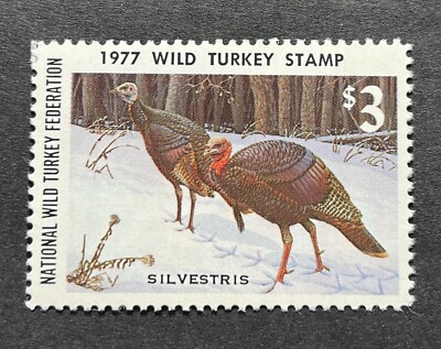 WTDstamps - 1977 NWTF-2 National Wild Turkey Federation Stamp - Mint OG ...