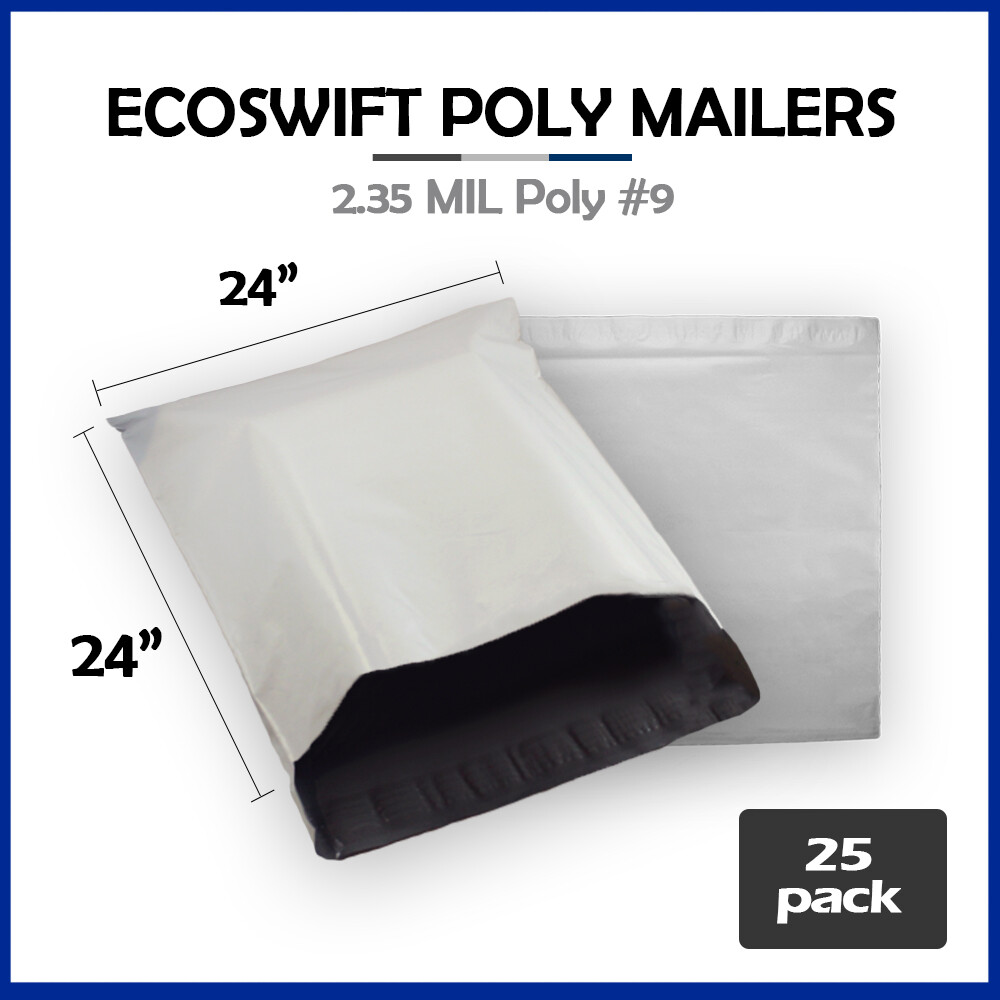 25 24x24 EcoSwift Poly Mailers LARGE Plastic Envelopes Shipping Bags 2 ...
