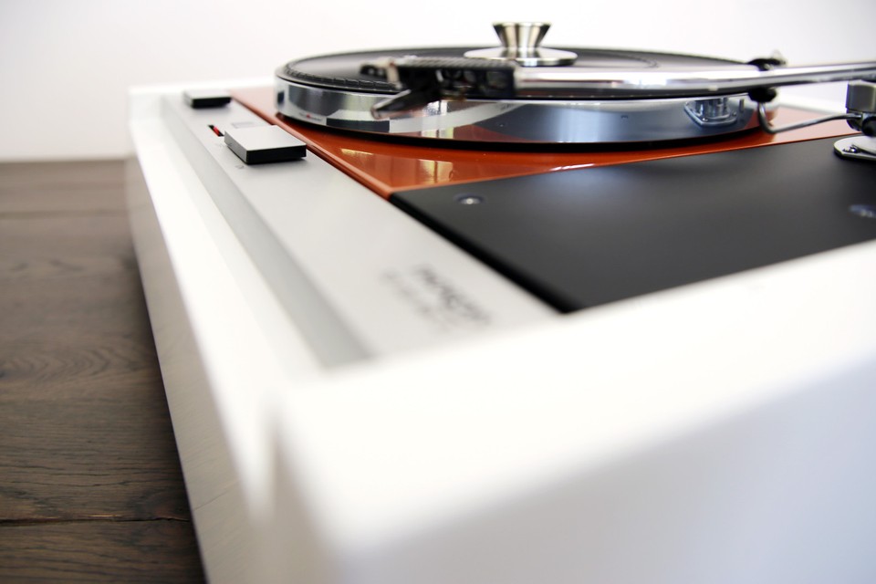 Restored Thorens TD 125 MKII turntable SME white / orange | eBay