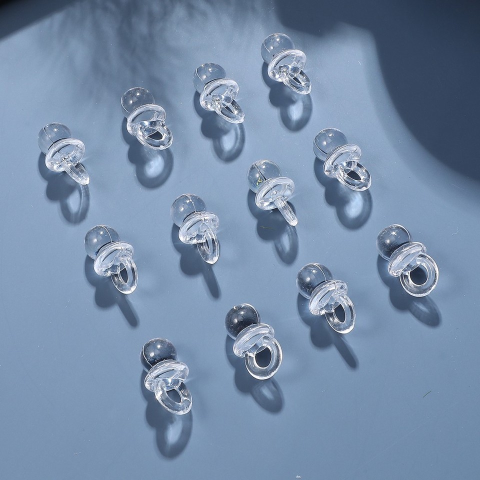 50pcs Acrylic Baby Pacifier Shower Favors (Transparent White) | eBay UK