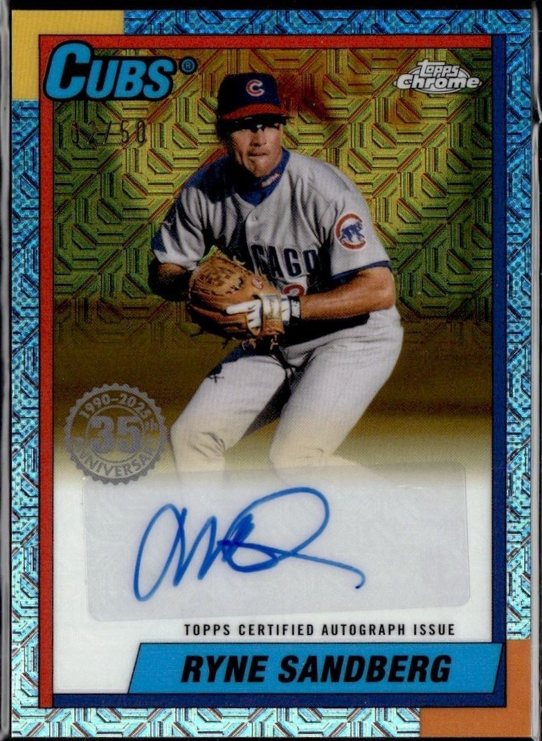 2025 Topps Series 1 - 1990 Topps Chrome Silver Pack Autographs Ryne ...