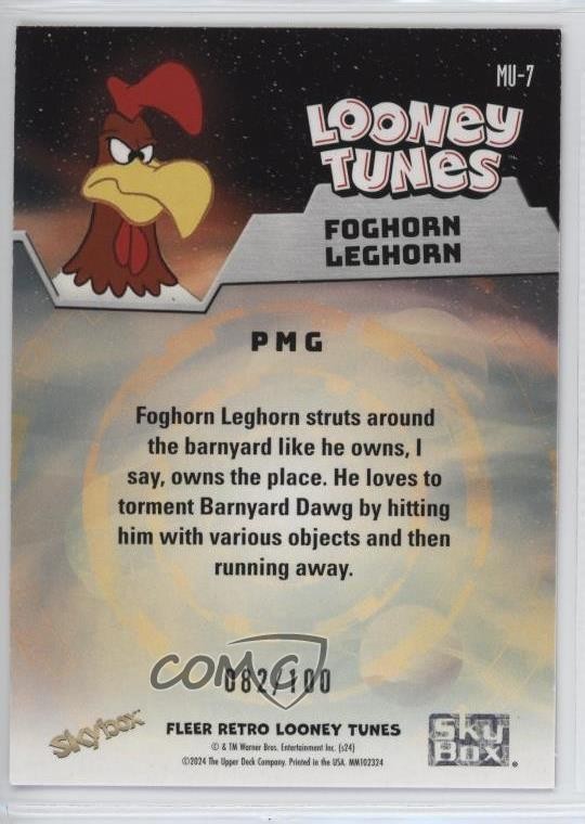 2024 Fleer Retro Looney Tunes Metal Universe PMG Red 82/100 Foghorn ...