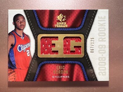 2008-09 SP Rookie Threads Rookie Threads Gold /125 Eric Gordon #RT-EG ...