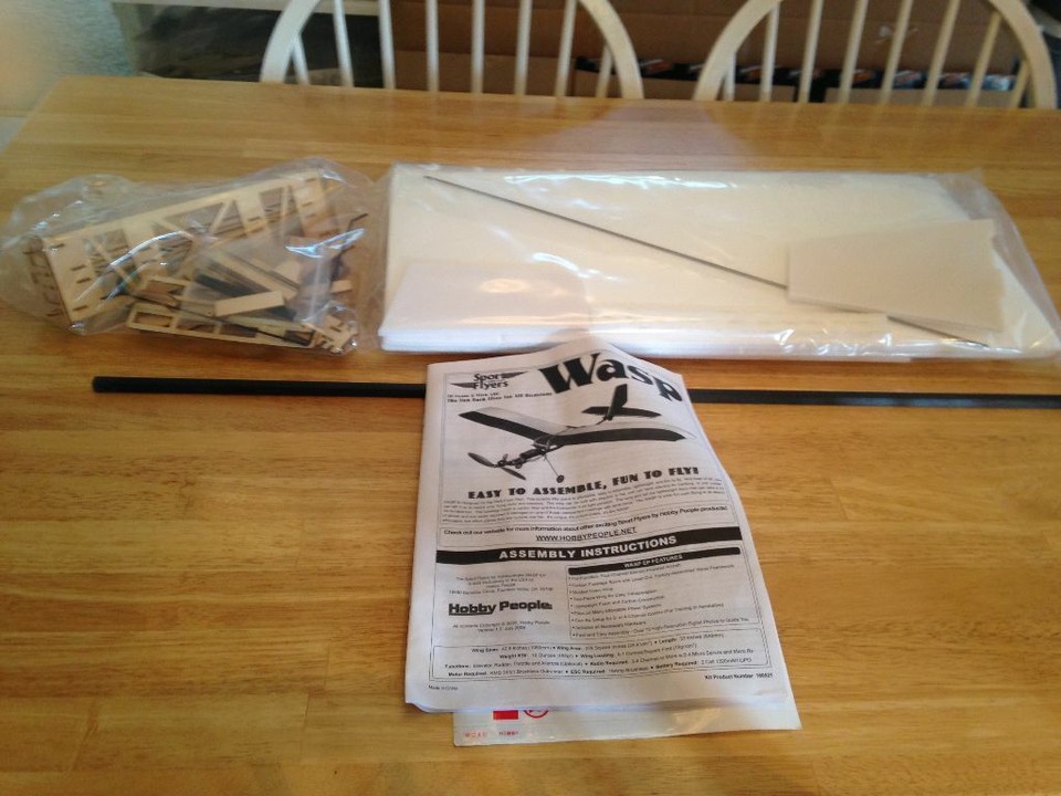 Sports Flyers Wasp RC Stick Style Airplane ARF Kit With 2 Wing ...