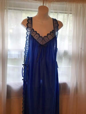 Long Lace Trimmed Toga style Gown with Side Slit | eBay