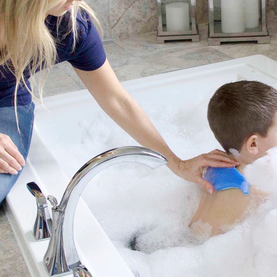 Bathin' Smart Silicone Fish Bath Scrub Aqua/periwinkle 852865007027| eBay