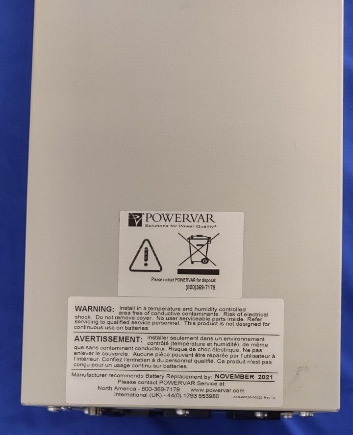 UPS PowerVar UNINTERRUPTIBLE POWER MNGR ABCE802-11 50080-94R Used | eBay