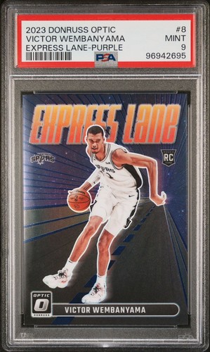 VICTOR WEMBANYAMA Rookie 2023 Donruss Optic Express Lane Purple #8 RC ...