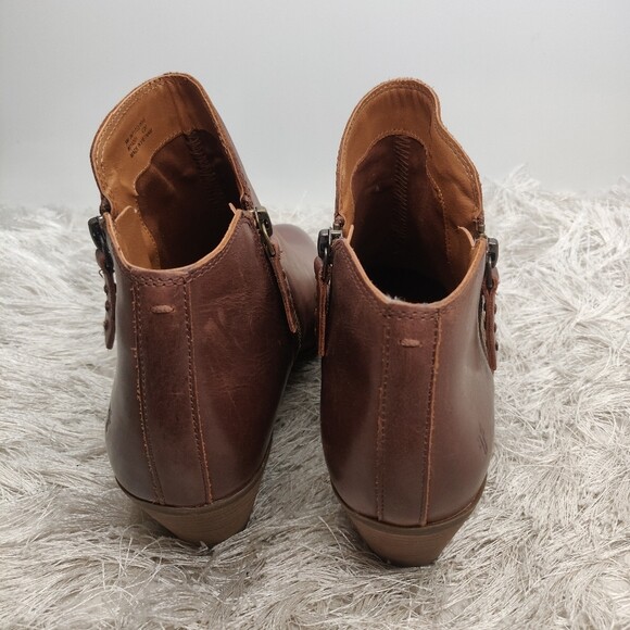 Frye Womens Judith 3471733-whe Brown Double Zip Ankle BOOTIES Size 9 M ...