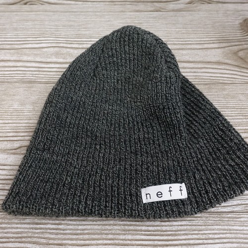 NEFF LOGO GREY BEANIE STOCKING CAP HAT | eBay
