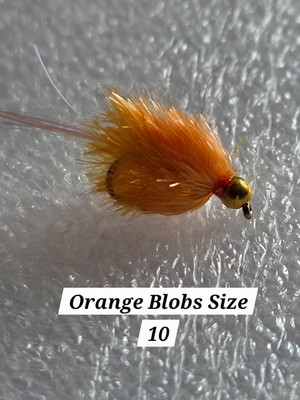 6 Orange Blobs Fly Fishing Wet Trout Flies Size 10 | eBay UK