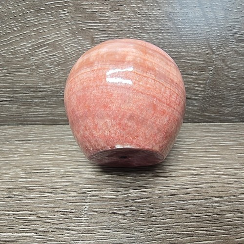 Vintage Italian Alabaster Apple Stone Fruit Wooden Stem Marbled-Redish ...