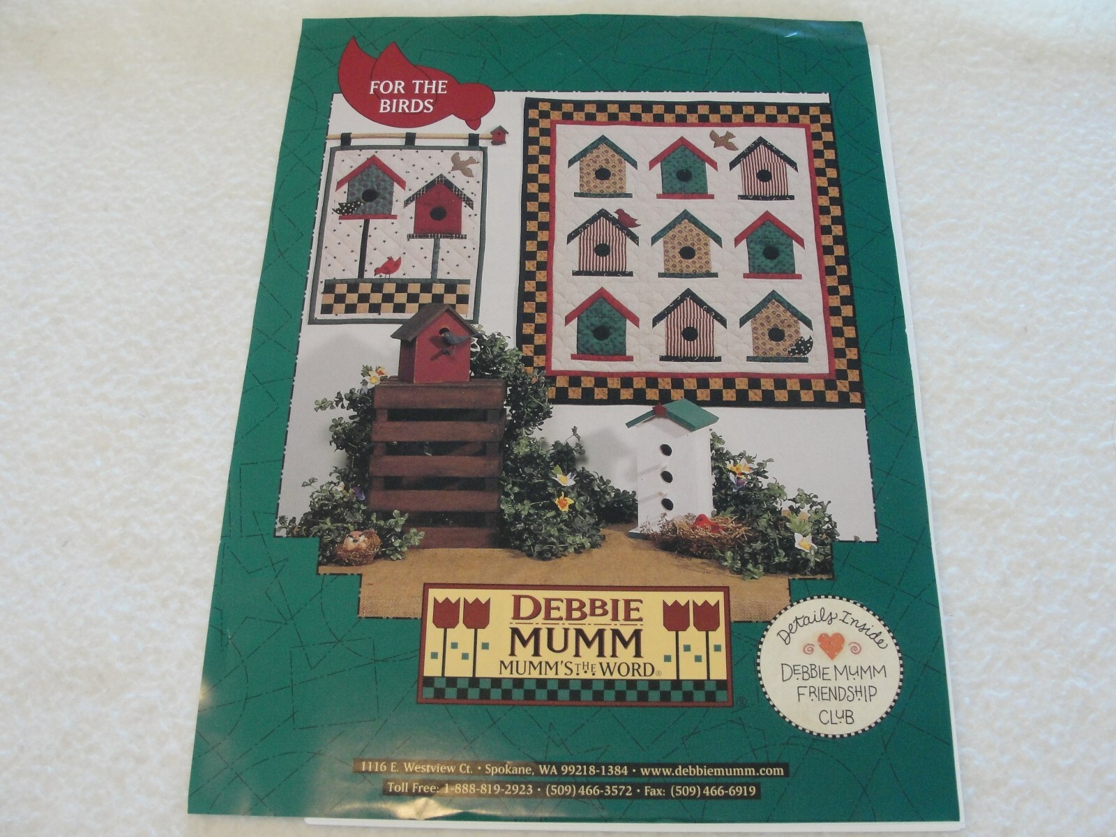 FOR THE BIRDS Quilt & Wall Hanging Pattern Debbie Mumm 28x31" 14x18" | eBay