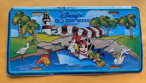 Old Key West Resort Metal License Plate Disney Mickey, Minnie ...