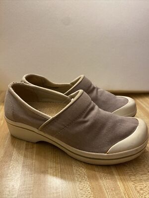 Dansko Vegan Volley color Tan Women's Size 39 Canvas Slip On Clogs | eBay