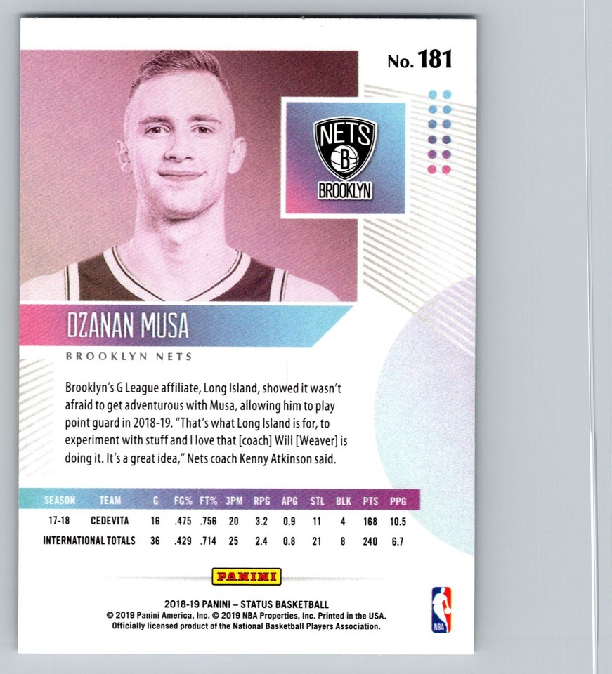 2018 Panini Status #181 Dzanan Musa NM/MINT | eBay