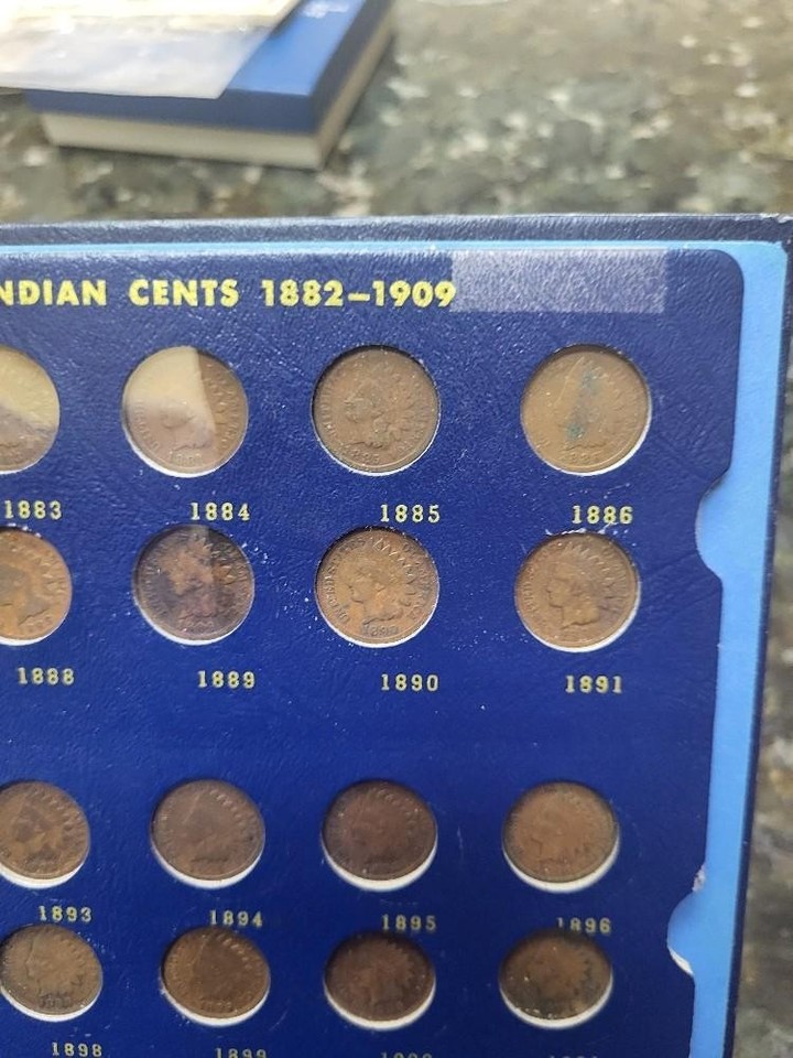 Indian Head Cent collection 41 coins in Whitman Album 2 Flying Eagles ...