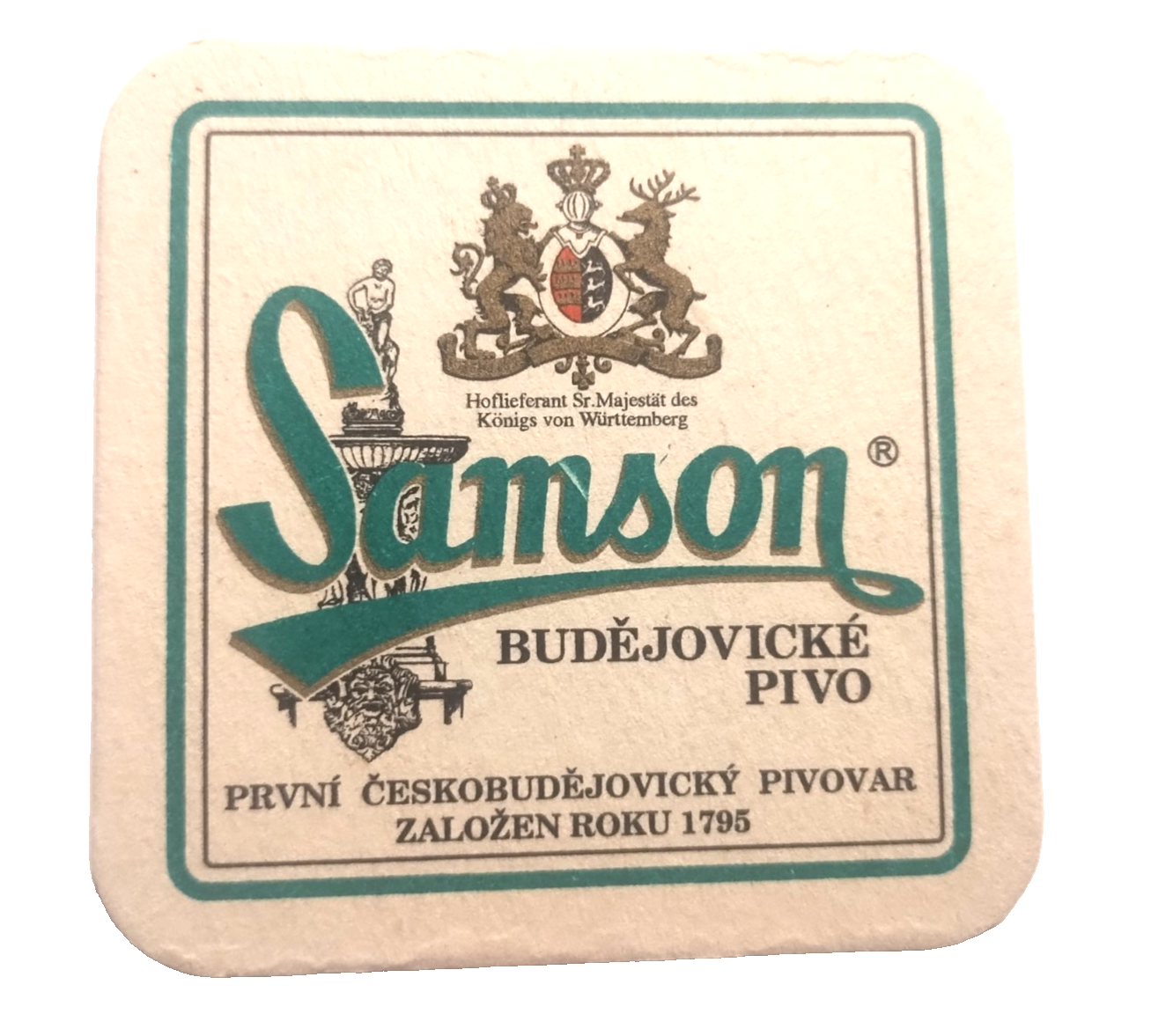Samson Beer Coaster - Budejovicke Pivo | eBay