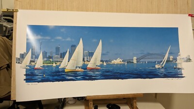 ART PRINT-"THE HARBOUR" BY BERNIE WALSH SIZE:89/42 CM | eBay Australia