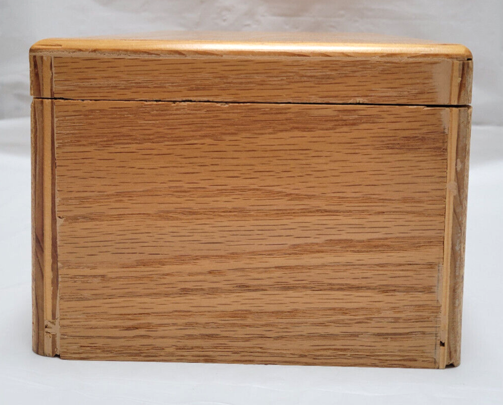 Plain Light Wooden Box with Hinged Lid 10"x7"x5.5" - No Lock | eBay