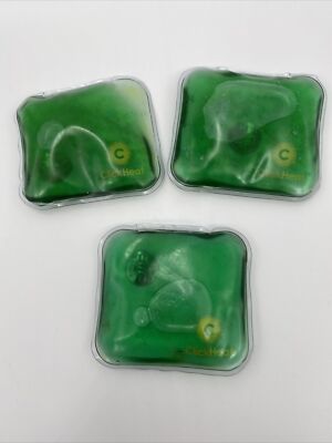 Click Heat REUSABLE 3 Pack Small Heat Pads Pocket Size Reusable Hand ...