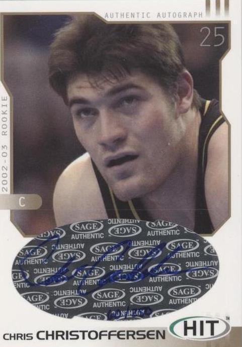 2002-03 SAGE Hit - Chris Christoffersen #H29 Gold Autographs /250 (AU ...
