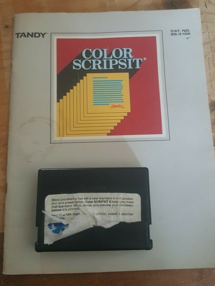 RARE EARLY TANDY Radio Shack Color Computer Software Pak - COLOR ...