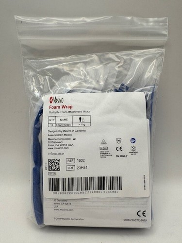 Masimo Multisite Foam Attatchment Wraps For LNOP Y-I Sensors 12-Pack ...