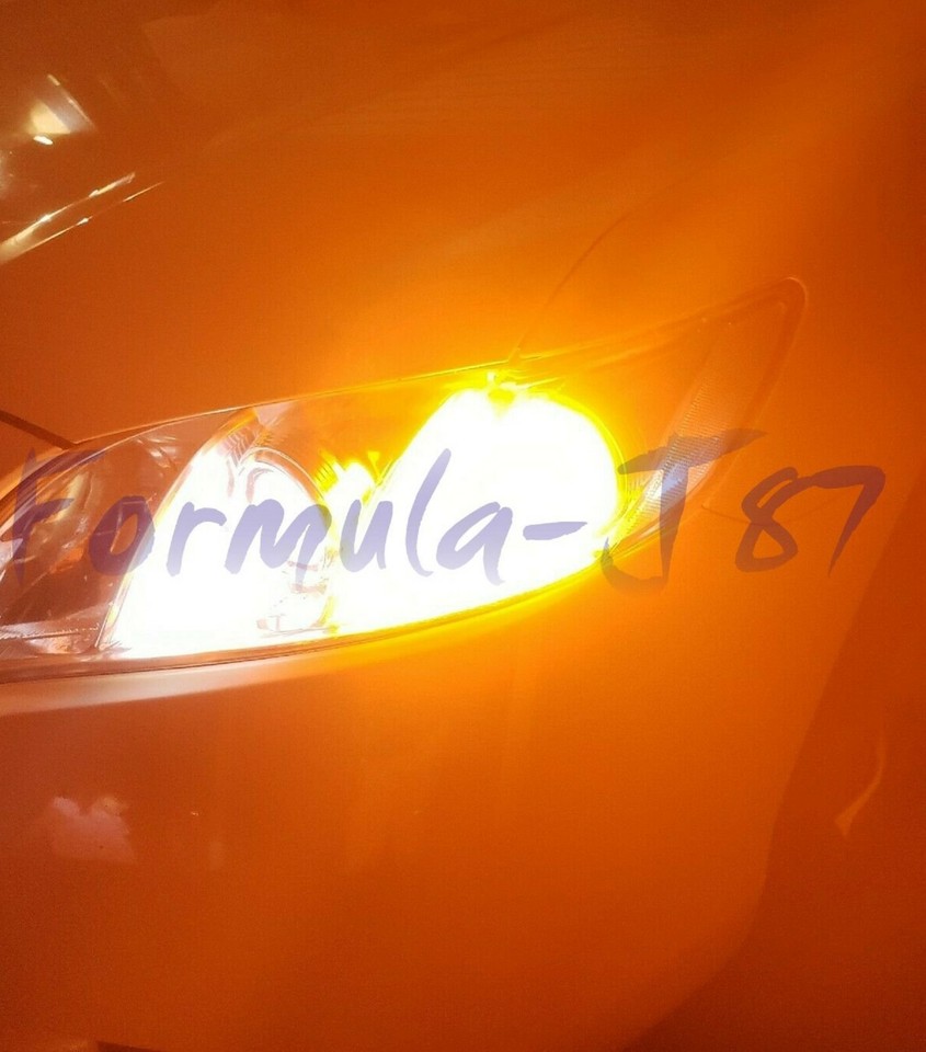 Hyper Flash Free LED Light W21/5W Amber Two Bulbs Front Turn Signal ...