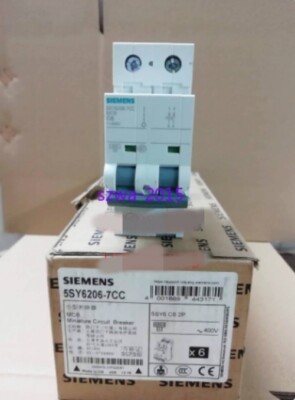 1pcs New SIEMENS circuit breaker 5SY6206-7CC 5SL6206-7CC 2P 6A | eBay