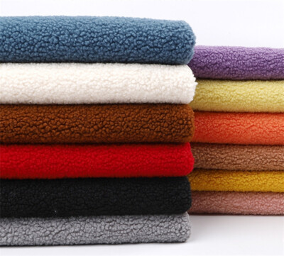 100CM Faux Lamb Wool Sherpa Teddy Fleeced Thicken Suede Fabric Warm DIY ...