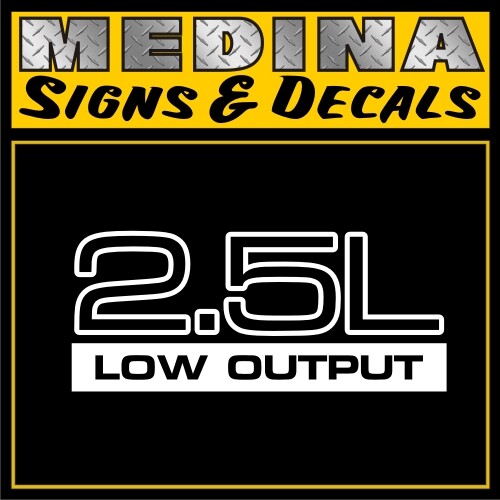 2.5L Low Output Die Cut Vinyl Decal Sticker Inline 4 Cylinder Engine ...