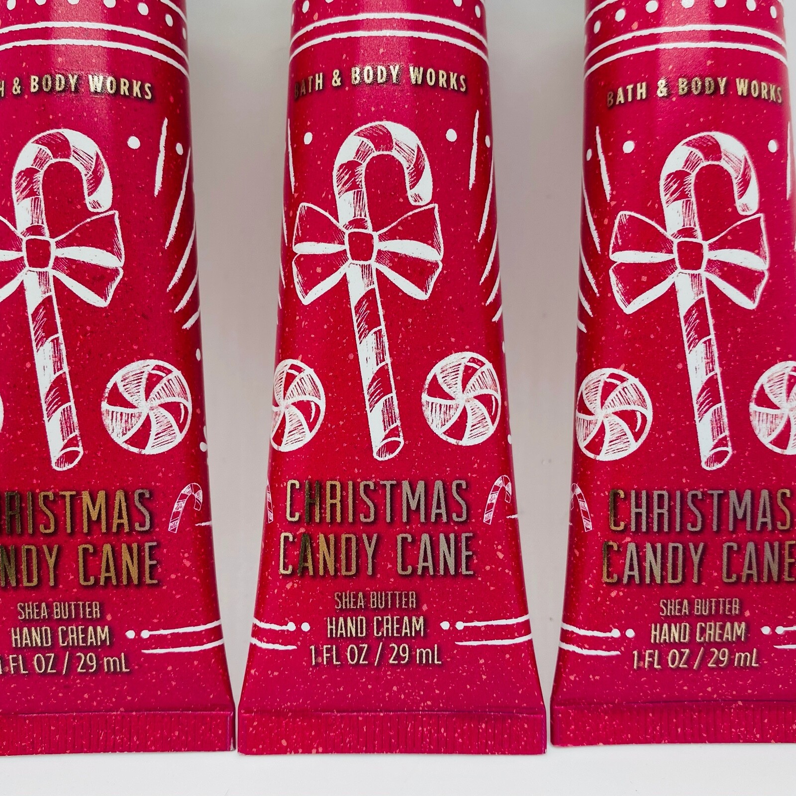 3-Pack Bath & Body Works CHRISTMAS CANDY CANE Hand Cream Lotion 1 oz ...