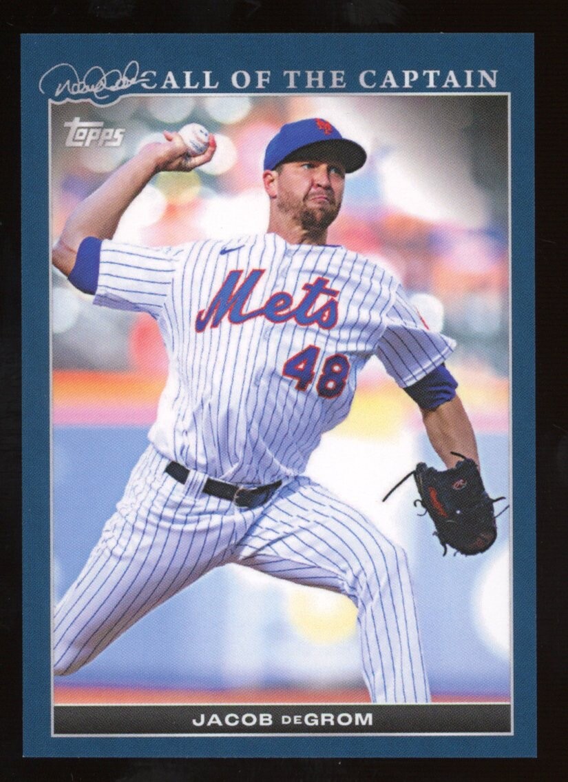 2022 Topps X - Derek Jeter - Call of the Captain JACOB DEGROM #14 BLUE ...