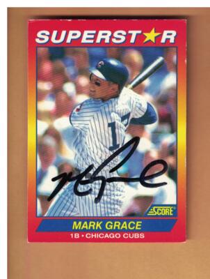 Mark Grace AUTOGRAPHED 1992 SCORE BASEBALL CARD SIGNED CHICAGO CUBS | eBay