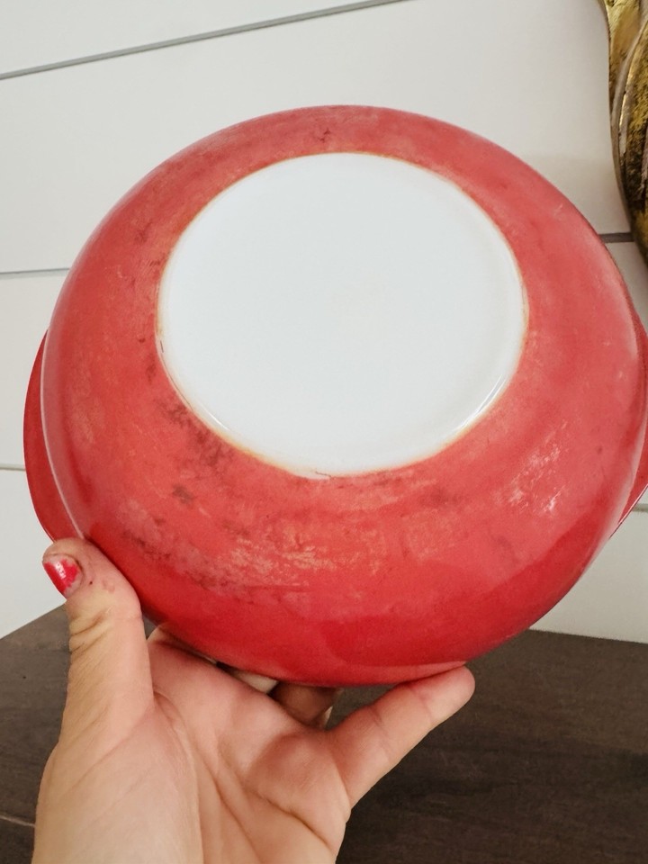 1952 Vintage Pyrex 2qt Round Casserole #024 Pink Flamingo W/ Lid 624C ...