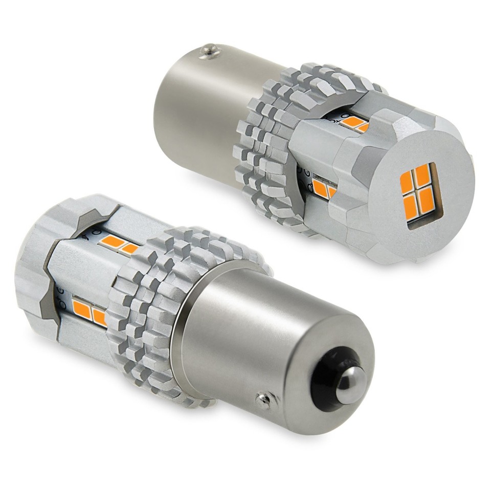 1/2set AUXITO Amber/Yellow 1156 BA15S 7506 Turn LED Signal Bulb Light ...