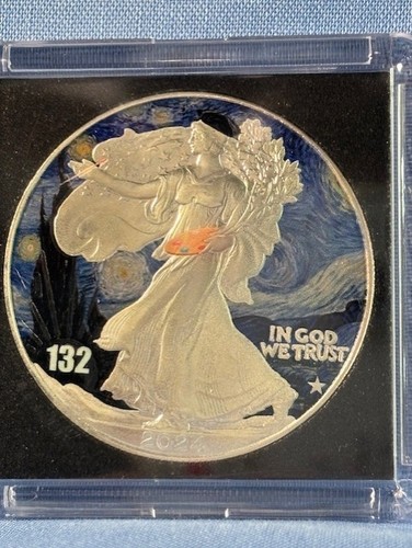 2024 Starry Night Silver Eagle with Star Privy: Mint/Proof/Uncirculated ...