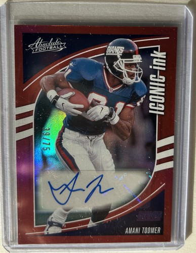 2025 Panini Absolute - Iconic Ink Amani Toomer #II-ATR Red /75 (AU) for ...