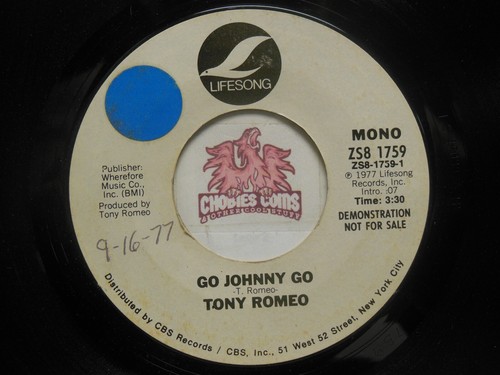 Tony Romeo – Go Johnny Go / Same, 45 RPM VG (4H) | eBay