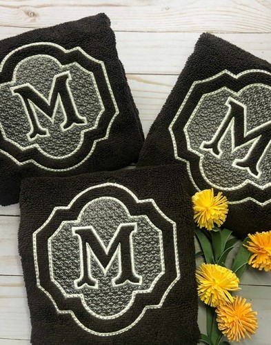 Personalized Monogrammed Embossed Embroidered Bath Towels, Wedding or ...