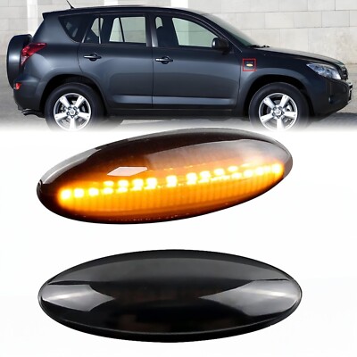 For 2006-2009 Toyota RAV-4 RAV4 Smoked Lens Amber LED Signal Side ...