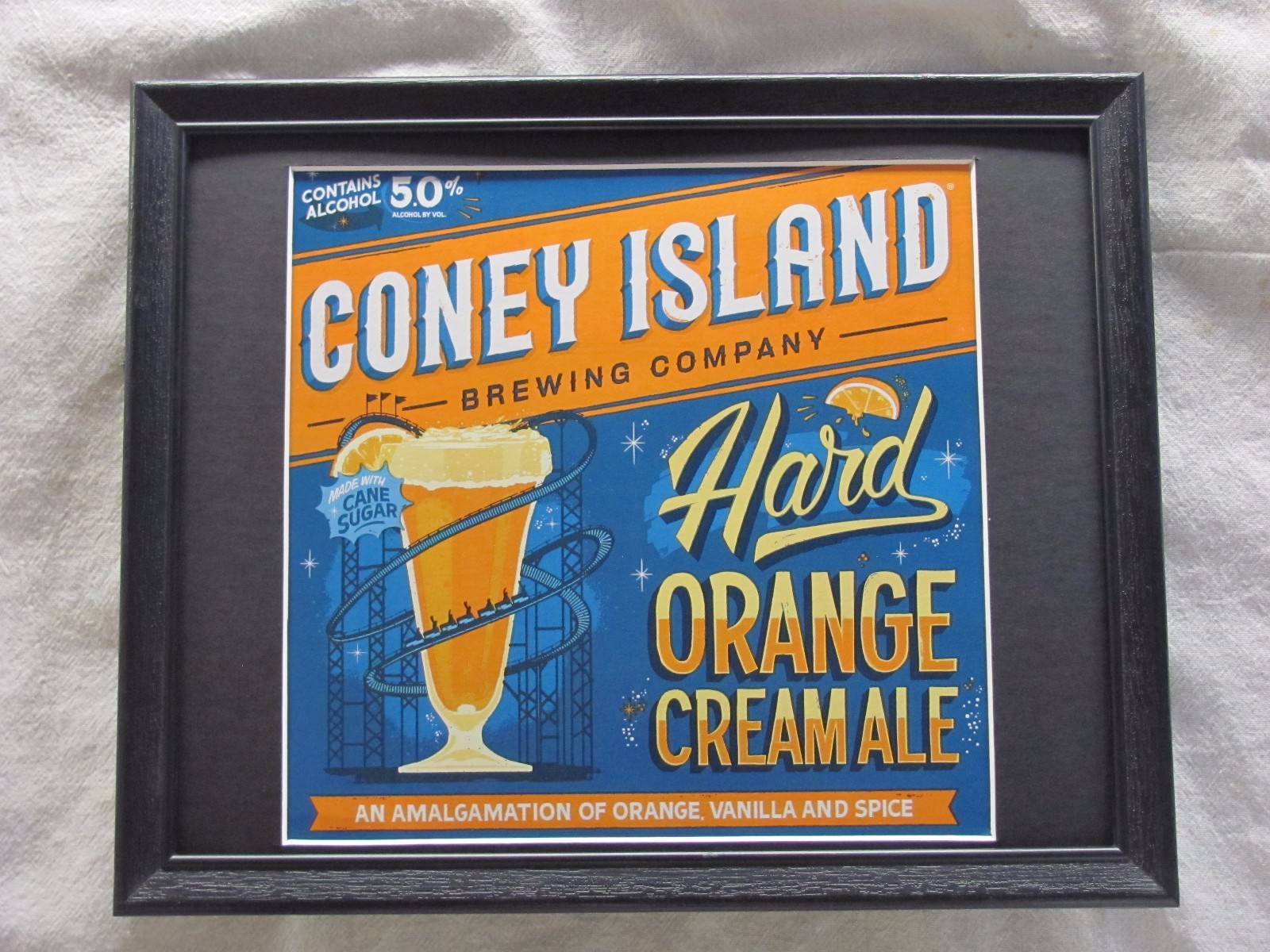 CONEY ISLAND HARD ORANGE CREAM ALE BEER SIGN #1378 | eBay