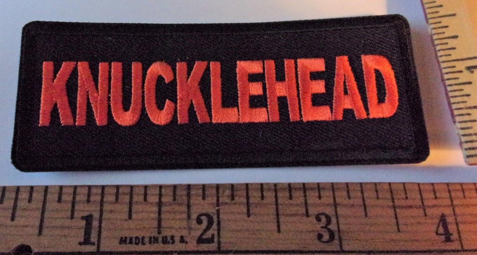 Harley Knucklehead patch biker collectible old HD emblem motorcycle ...