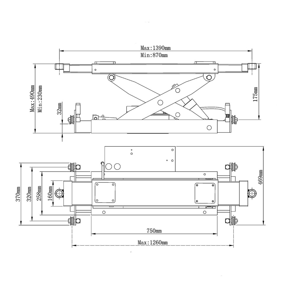 Jacking Beam 2.8 Tons Hand AMGO Operated for 4 Post Lift E4G J6H | eBay UK