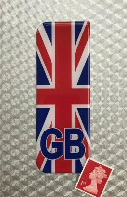 1 x UNION JACK GB Number Plate Sticker Super Shiny Domed Resin Finish ...