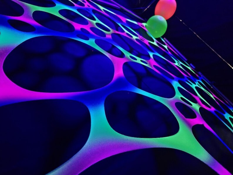 UV Event Decor , Black Light Party, Neon Glow , Stretch Decor, Dj ...
