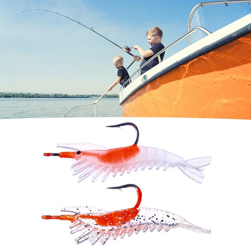 5pcs/pack 6cm3g Prawn Lures Realistic Eye Angling Lake Sea Fishing ...