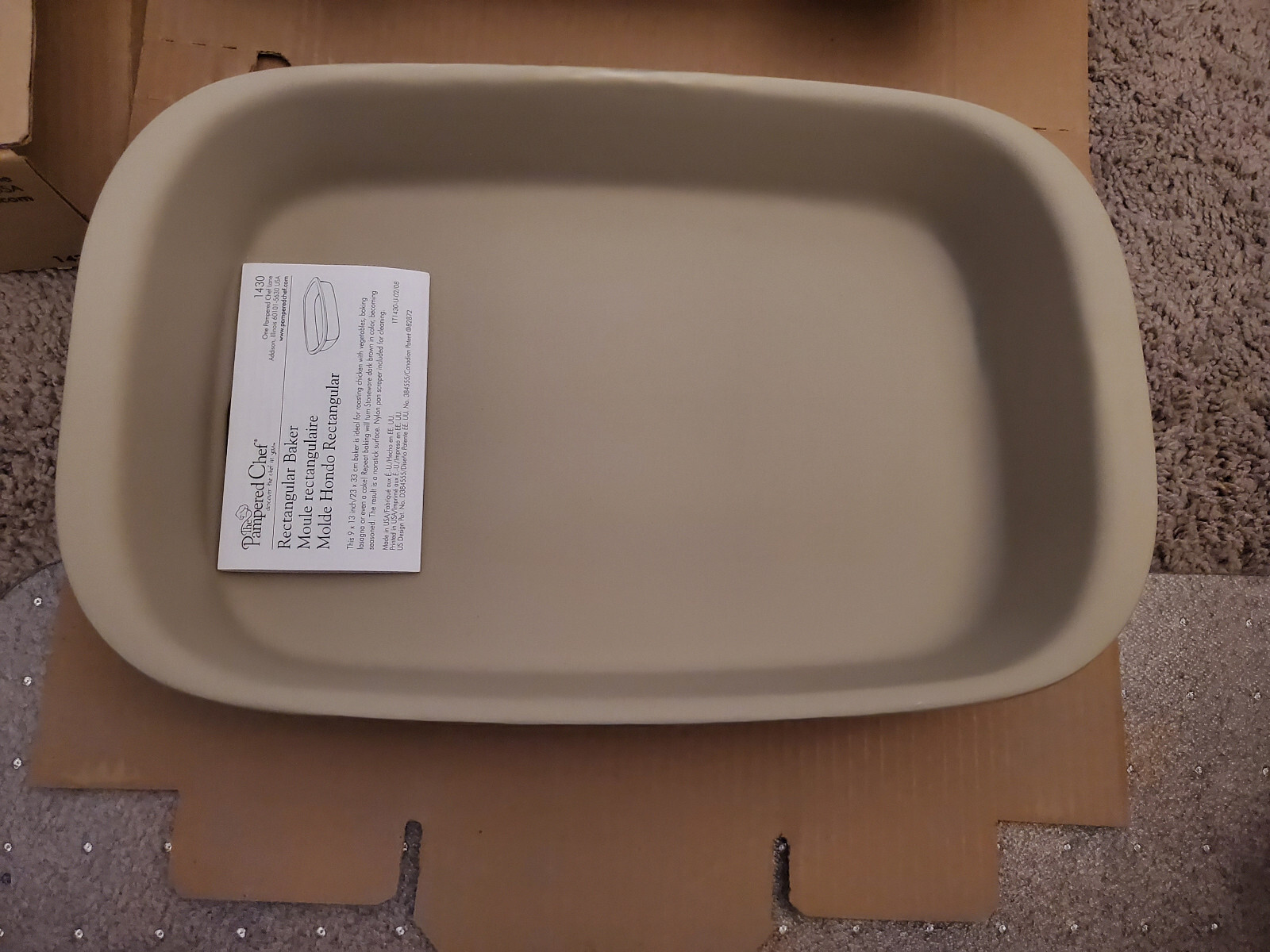 Pampered Chef 1430 Rectangular Baker Casserole Dish for sale online | eBay