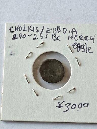 Ancient Greek Chakis-Euboia Hera/eagle 290-271 BC | eBay